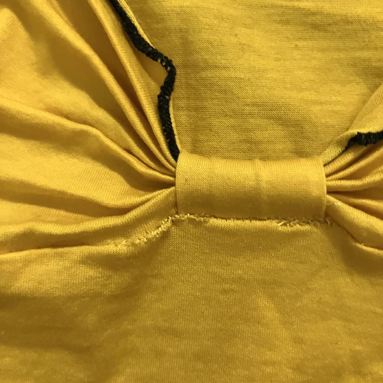 Maryam Nassir Zadeh yellow crop top with black trim.... - Depop