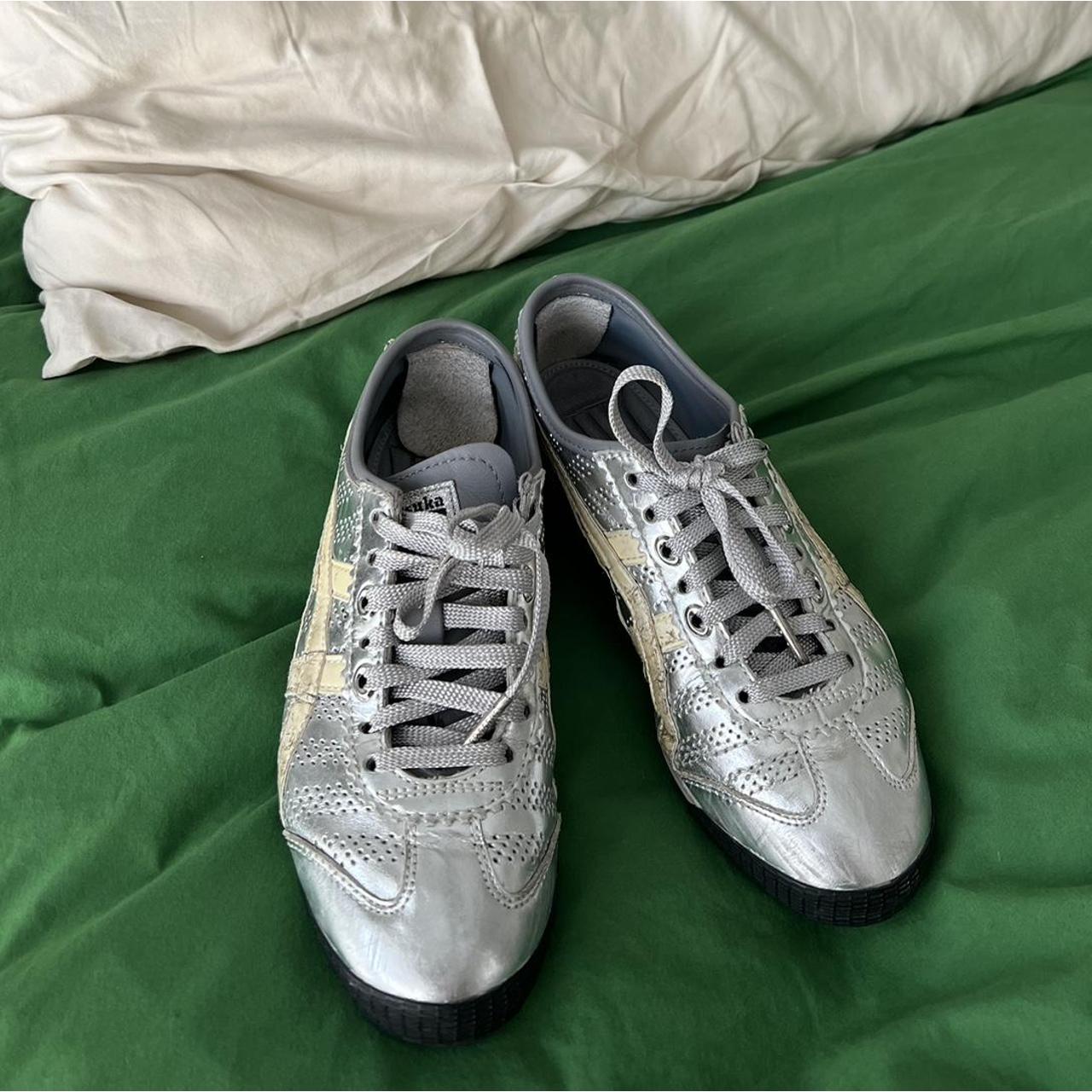 onitsuka tiger silver metallic mini Cooper special... - Depop