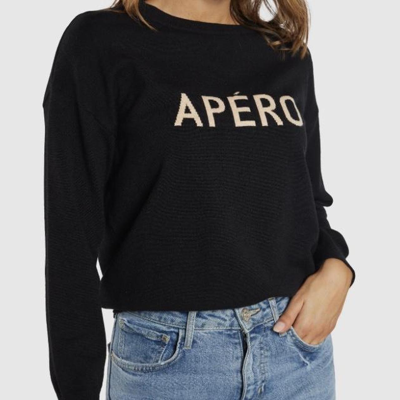 apero label the perfect knot jumper 🖤 black/beige... - Depop