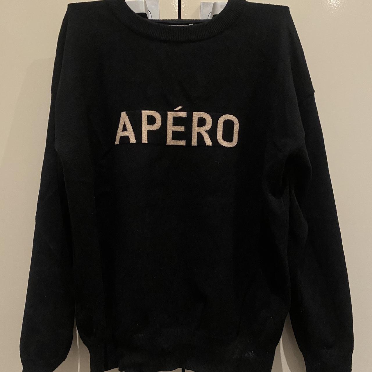 apero label the perfect knot jumper 🖤 black/beige... - Depop