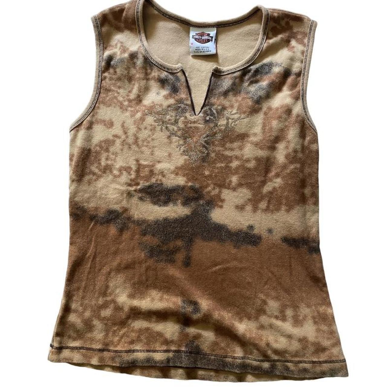 brown Harley Davidson tank! With the cutest heart... - Depop