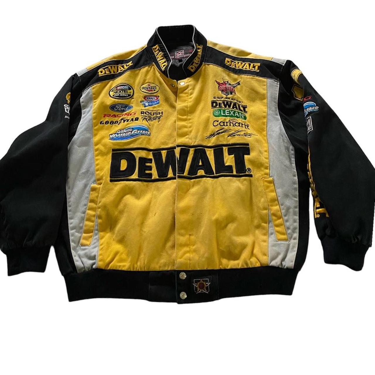 Black n Yellow Race Car Jacket sz XL #racing... - Depop