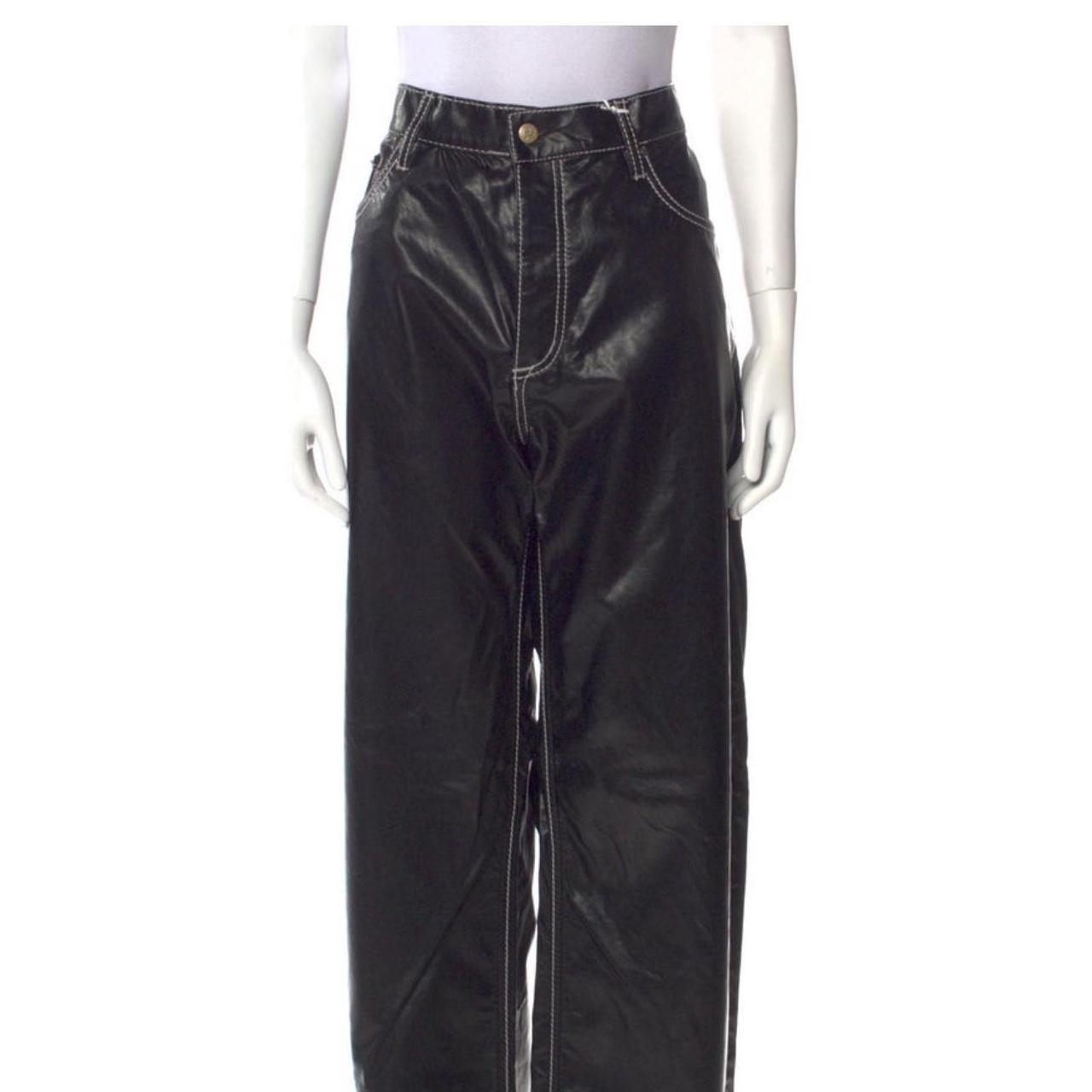 Eytys high rise wide leg shiny Jean - Depop