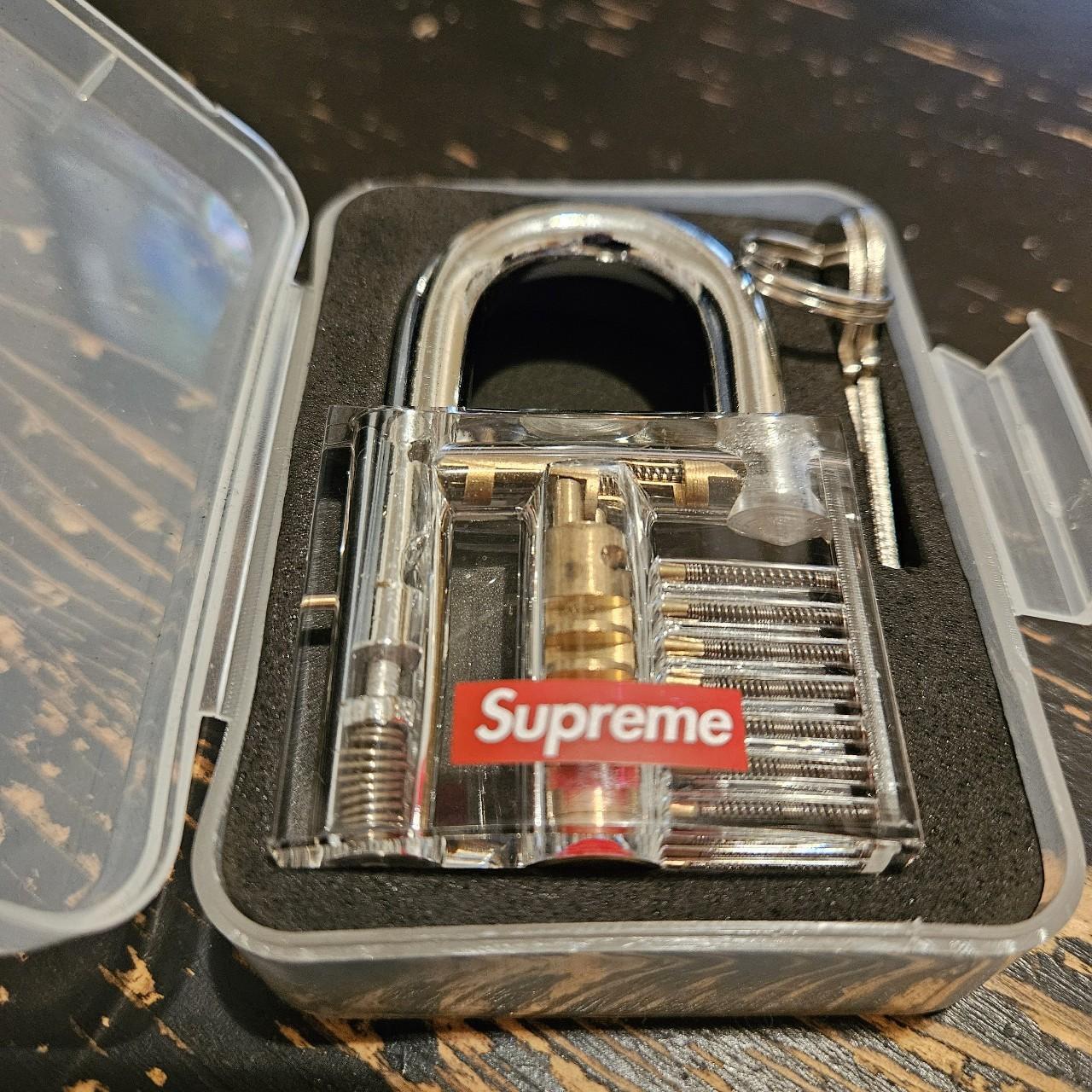 Supreme Transparent Lock with key and case from SS20... - Depop