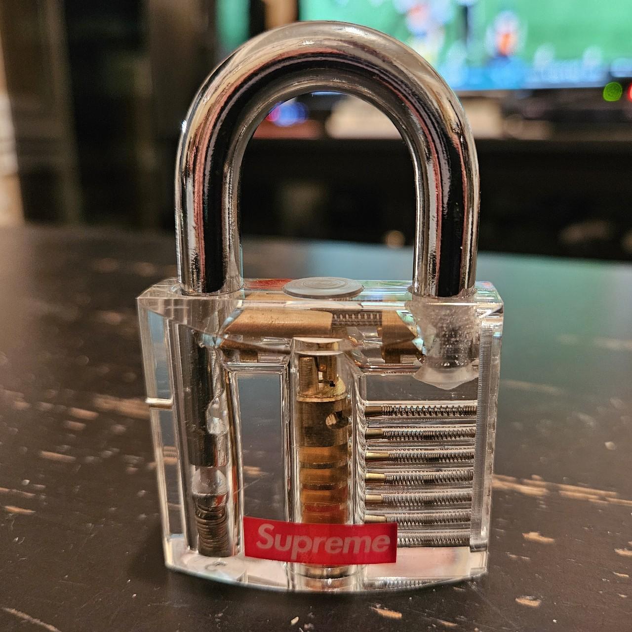 Supreme Transparent Lock with key and case from SS20... - Depop