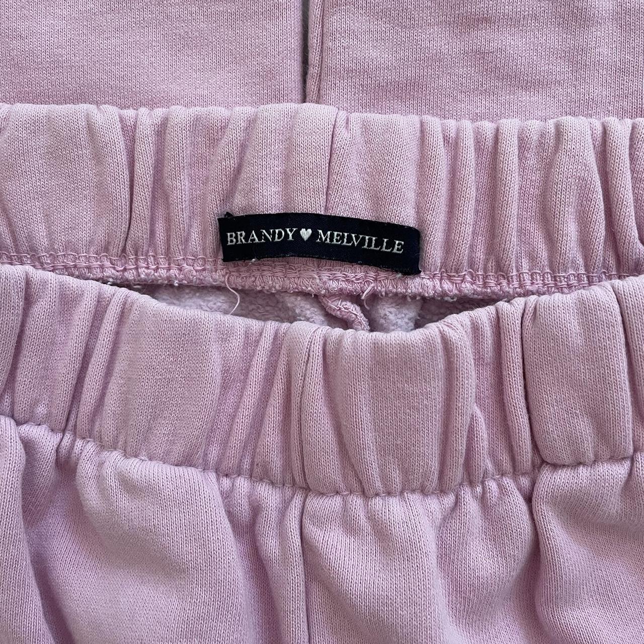 Brandy Melville pink rosa sweatpants One size... - Depop
