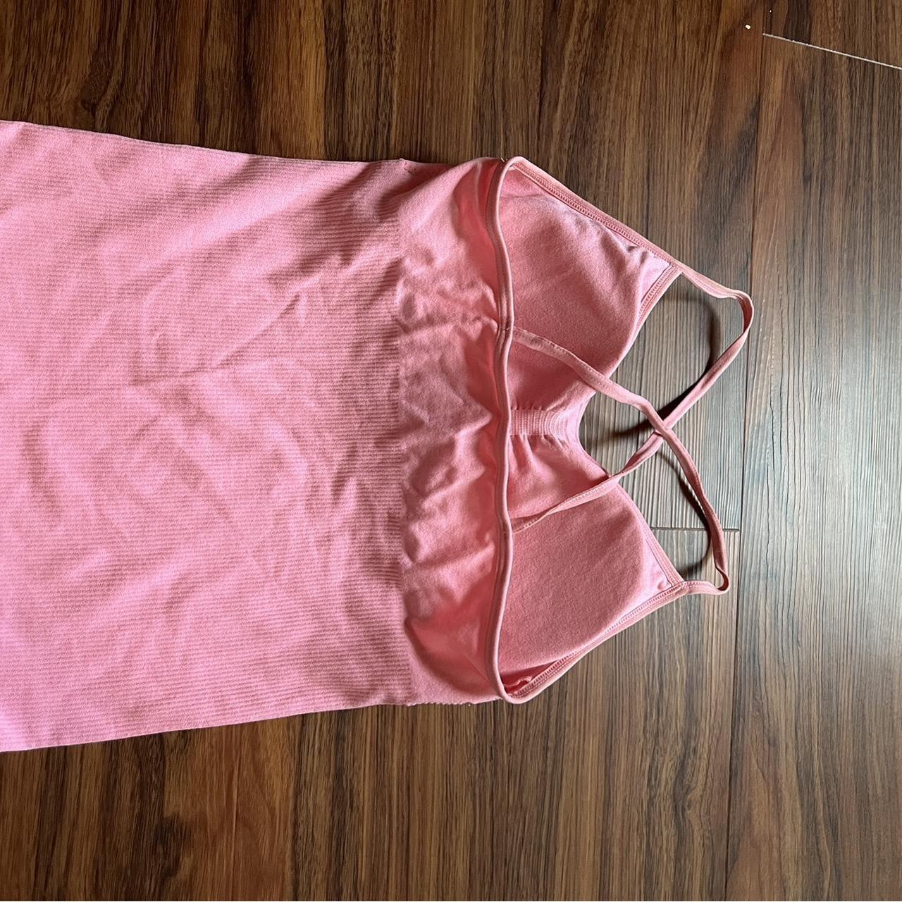 baby pink Walmart brand work out top with crisscross... - Depop