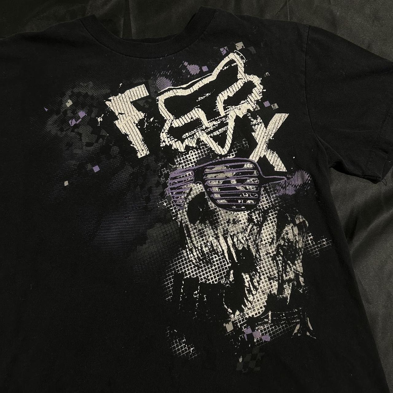 grunge y2k fox racing shirt Size medium No... - Depop