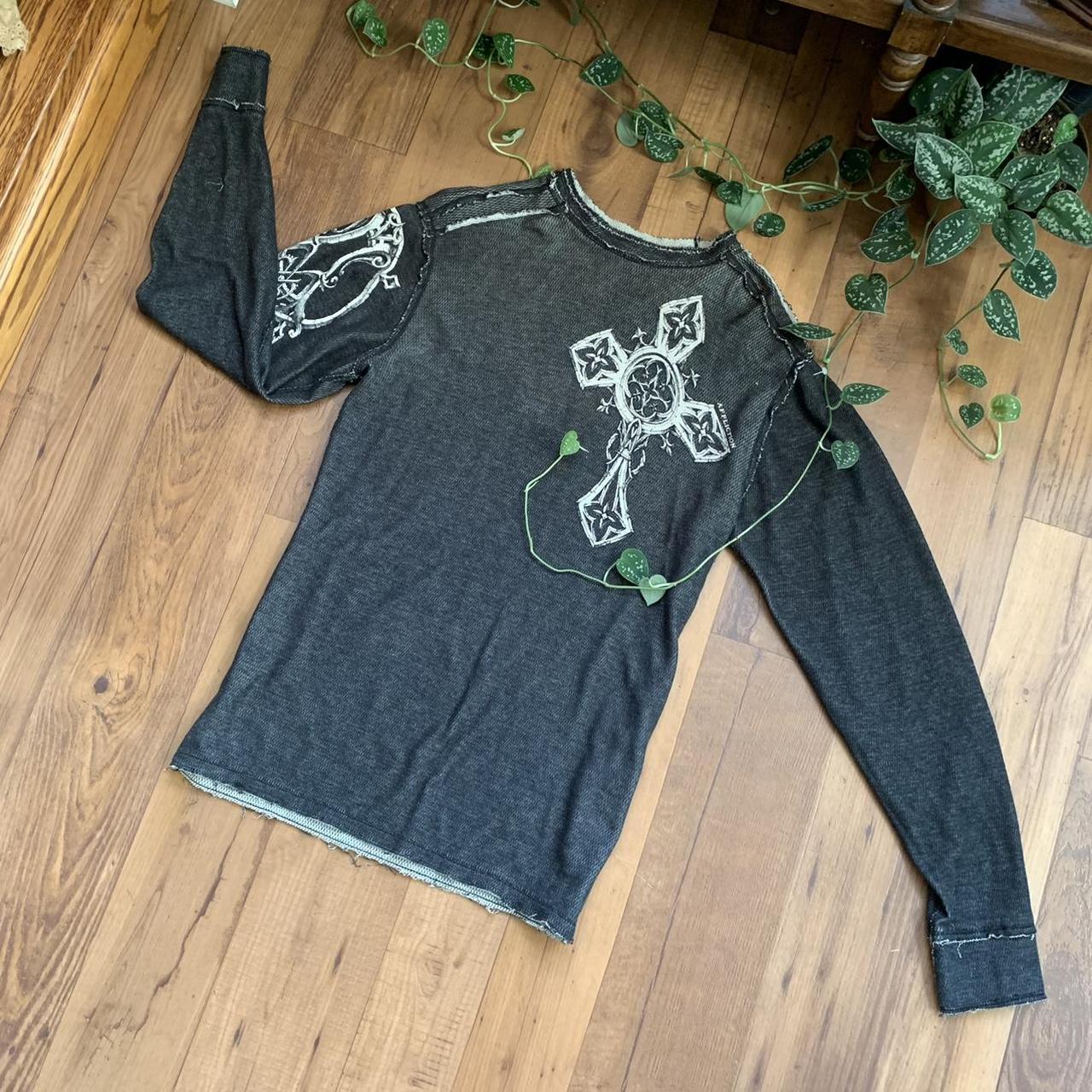 Affliction sweater thermal in excellent condition,... - Depop