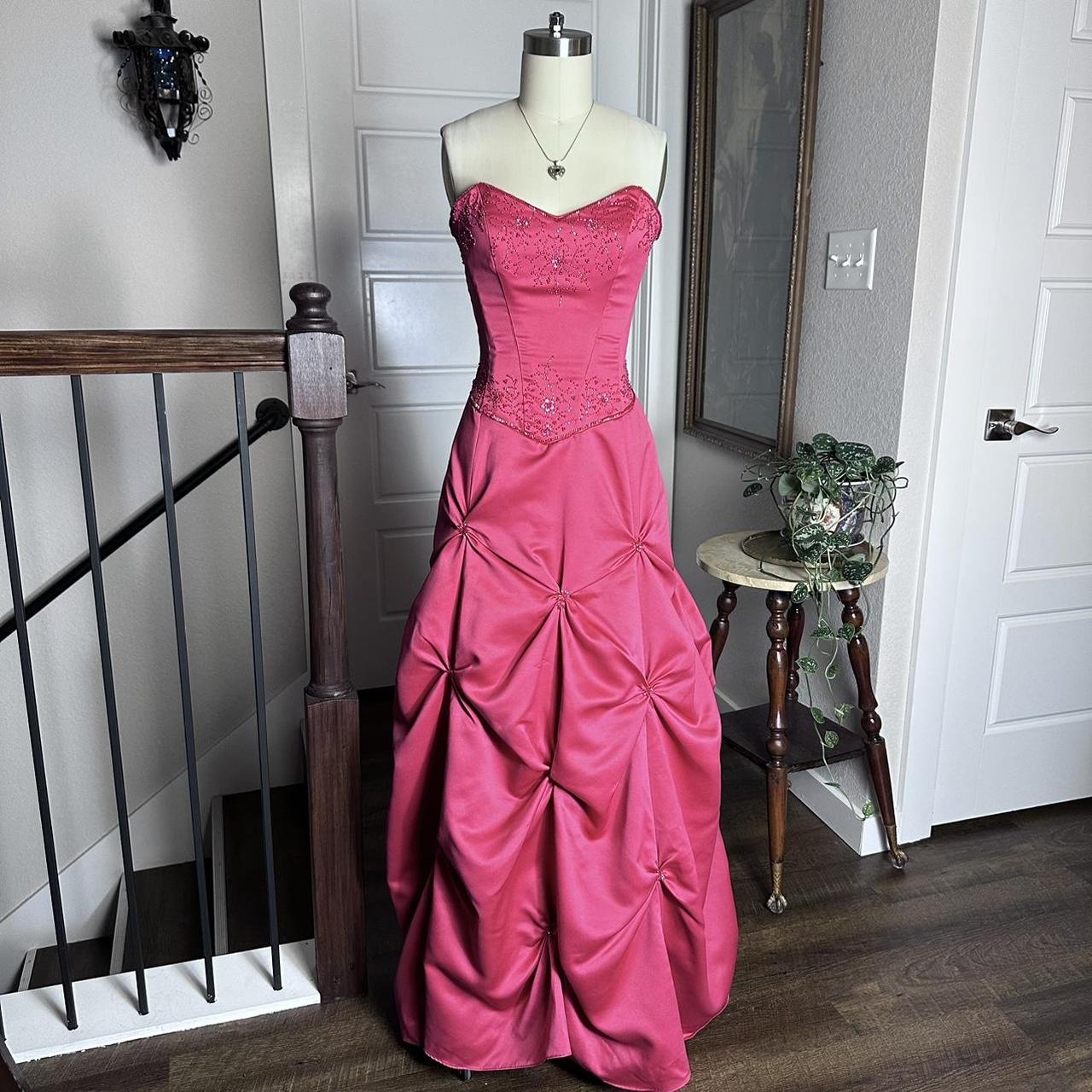 Vintage 2000s formal beaded prom dress, full length... | Depop