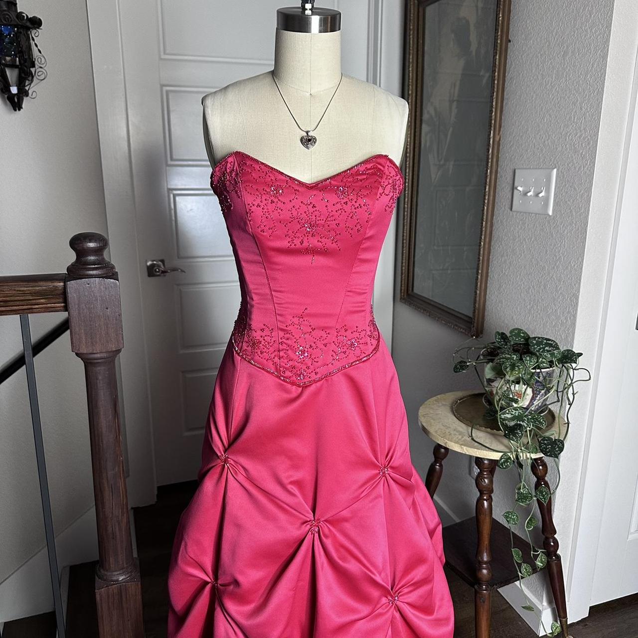 Vintage 2000s formal beaded prom dress, full length... | Depop