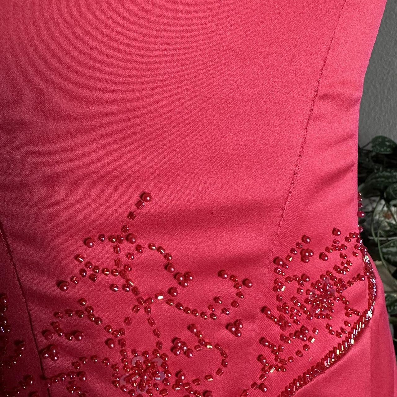 Vintage 2000s formal beaded prom dress, full length... | Depop