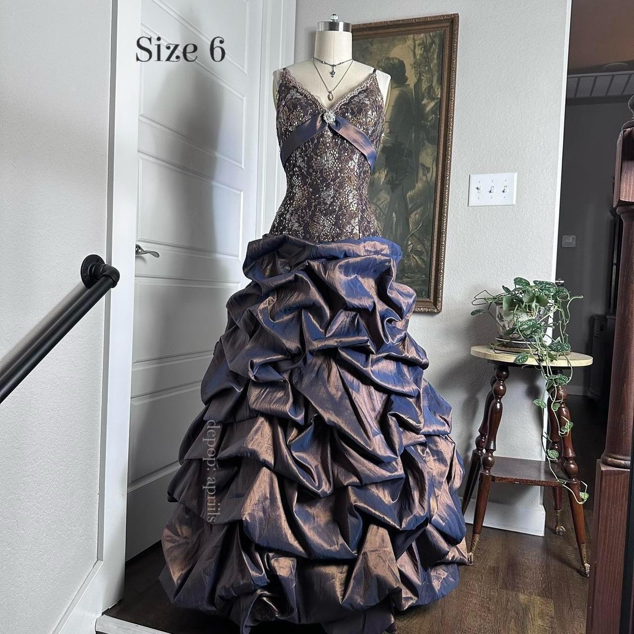 Vintage early 2000s formal beaded prom dress, full... | Depop