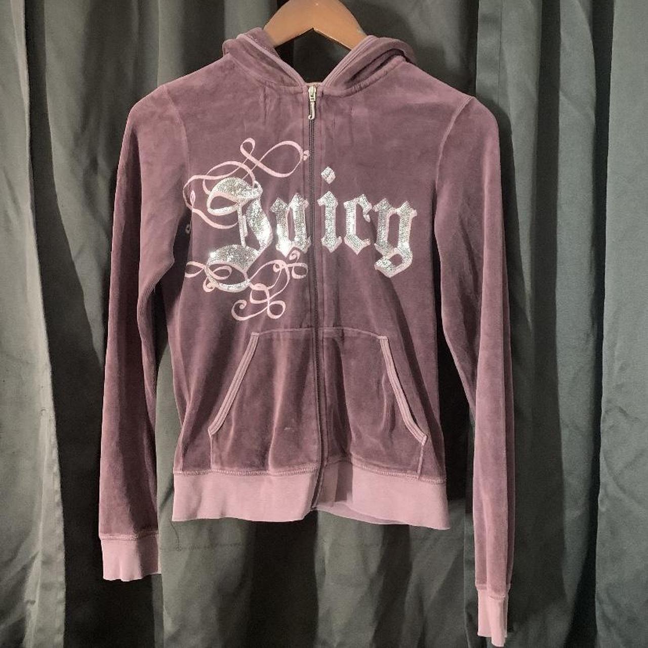 Juicy Couture Velour zip up sweatshirt tracksuit... - Depop