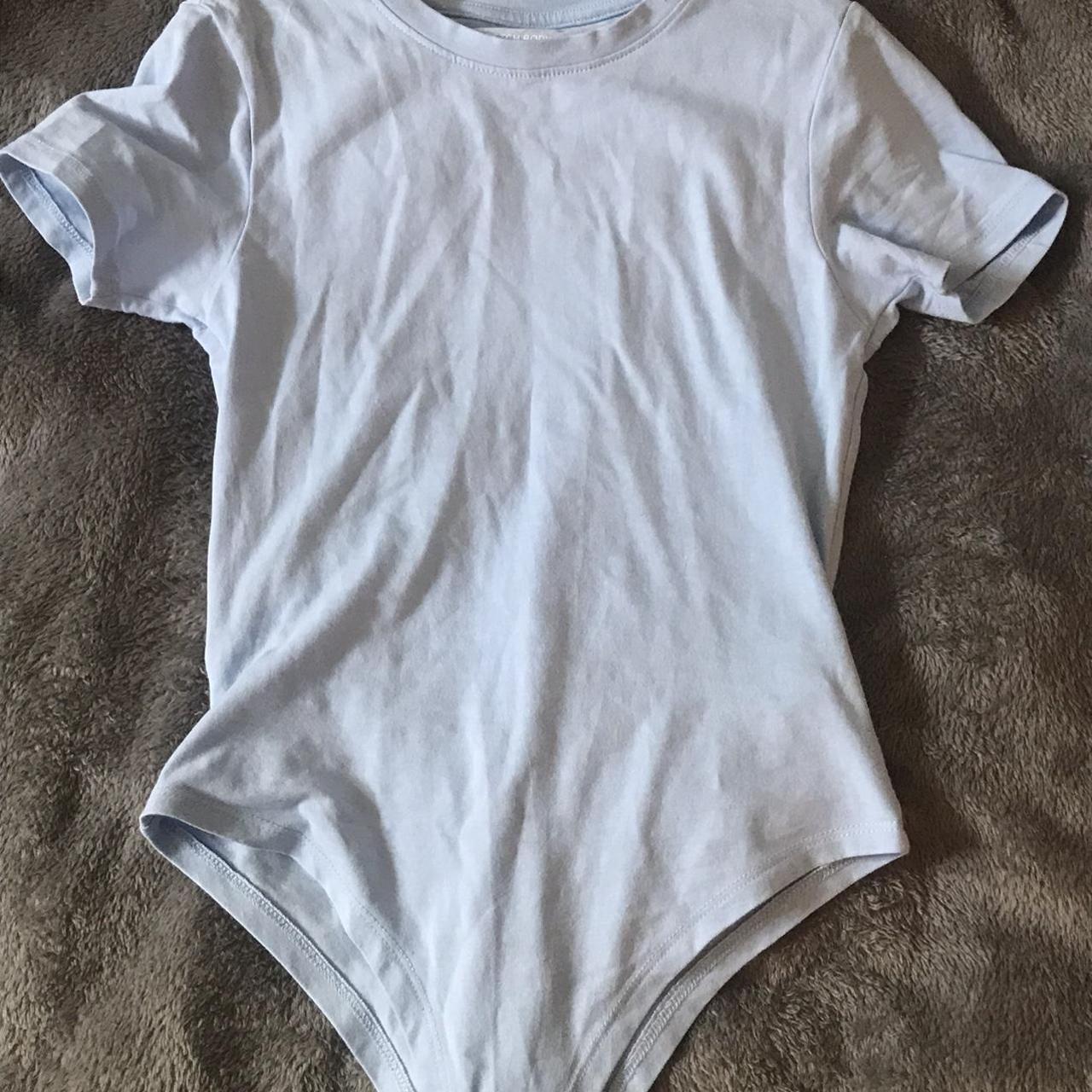 Primark stretch body tshirt style bodysuit, lush... - Depop