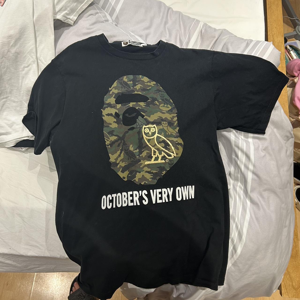 Bape OVO woodland camp tee Very good condition - Depop