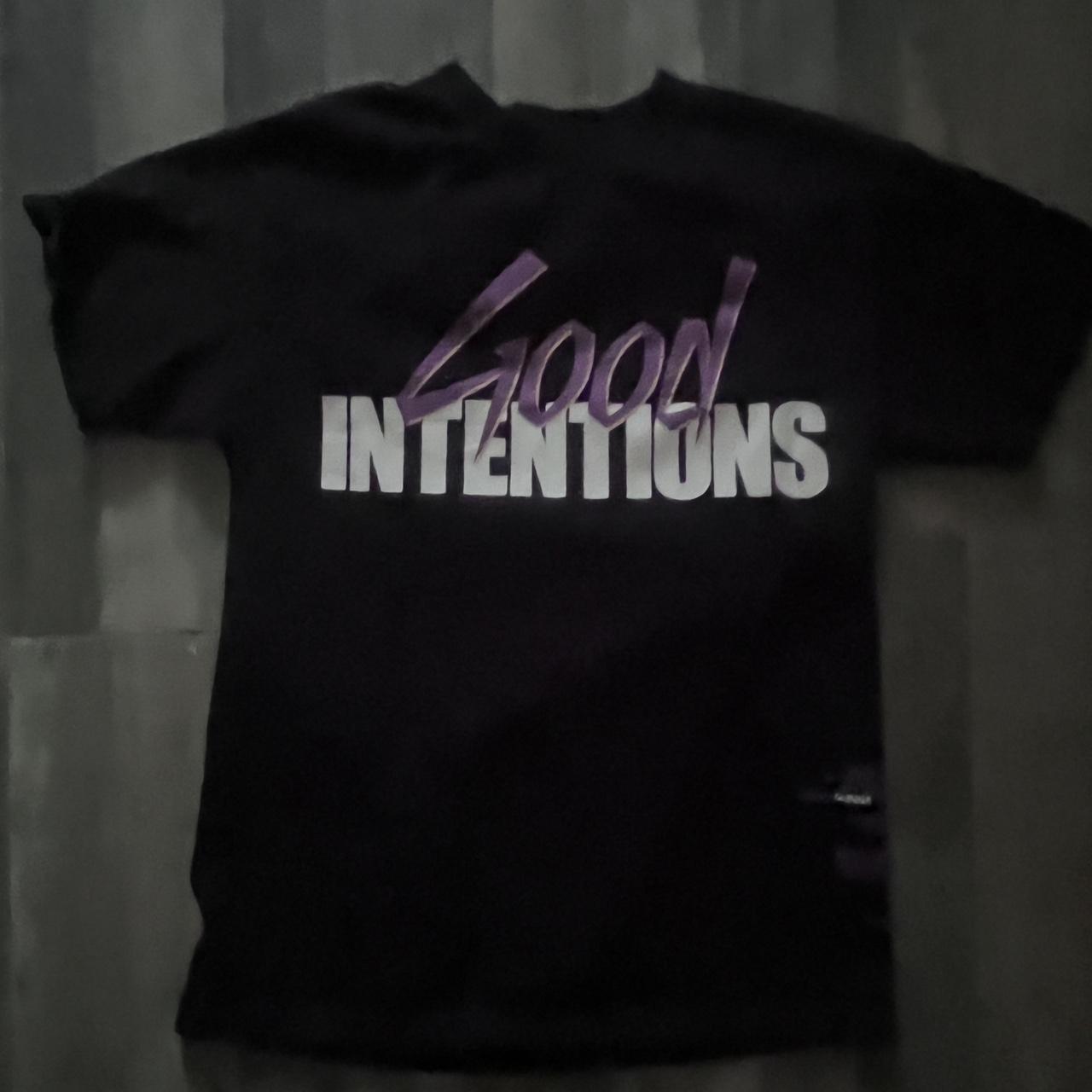 Black NAV collab "Good Intentions" Vlone tee. Size... - Depop