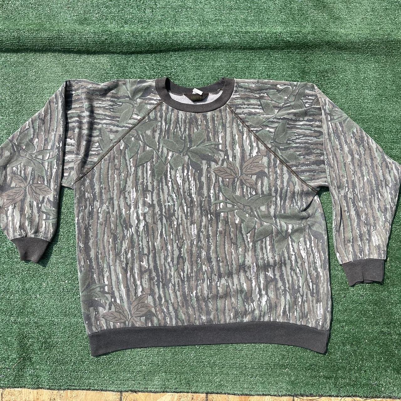 Vintage 70s-80s Liberty Camo Hunting Crewneck Size... - Depop