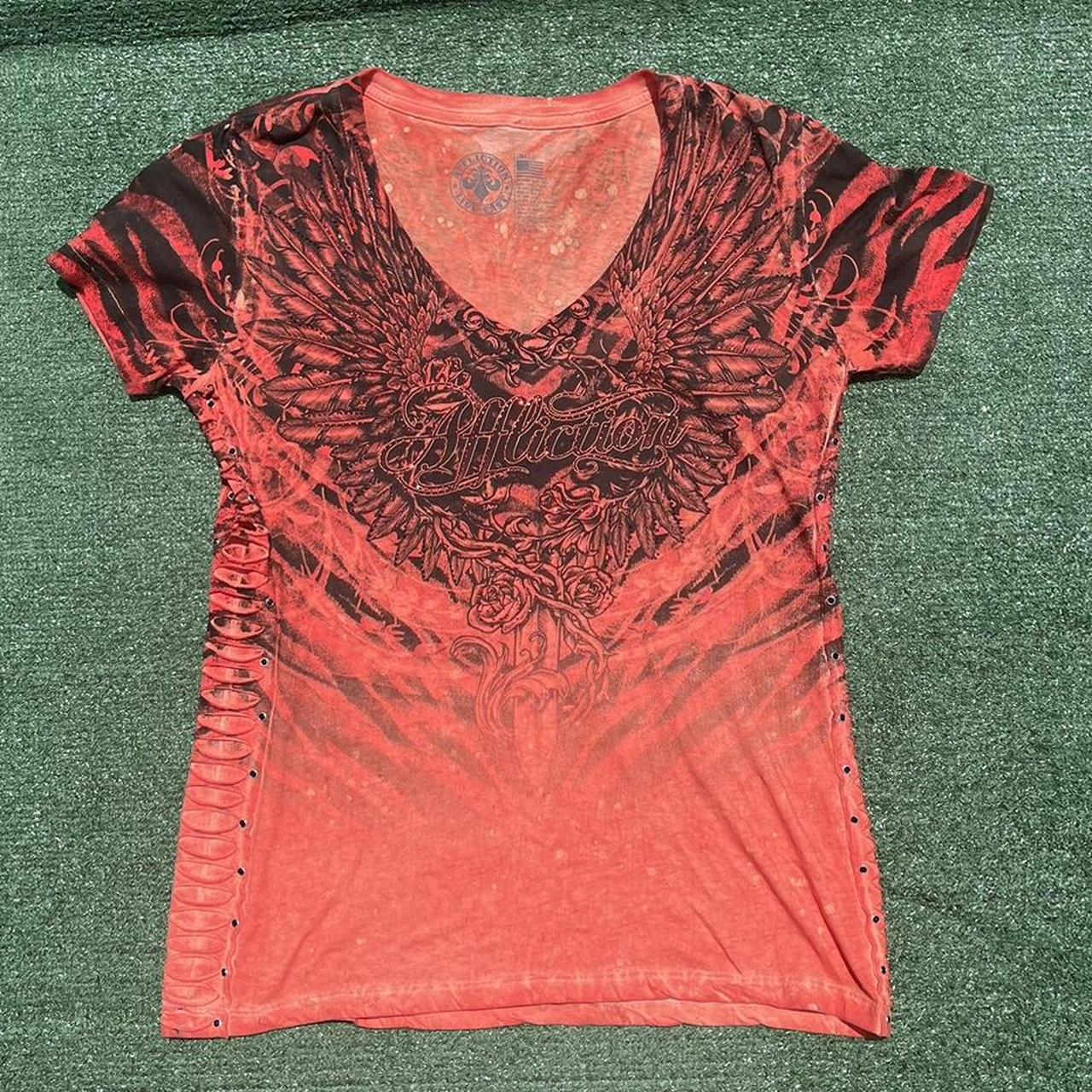 Red Affliction Girls Tee Tagged Size... - Depop