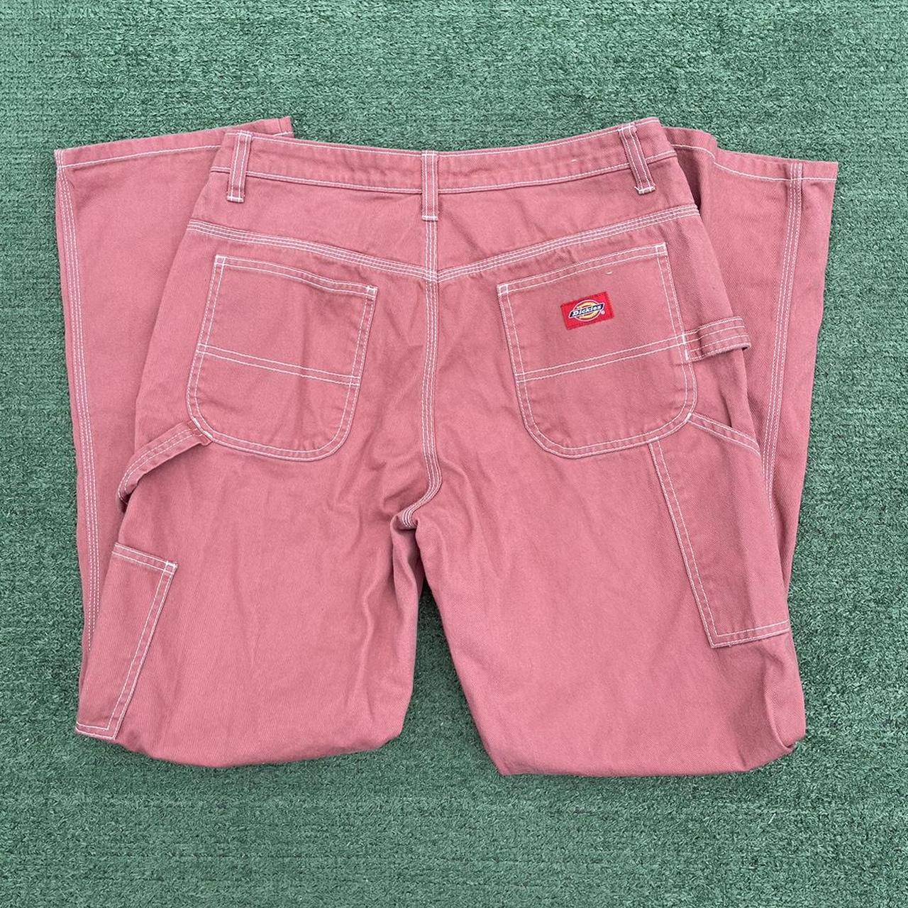 Vintage Pink Dickies Carpenter Pants Waist... - Depop