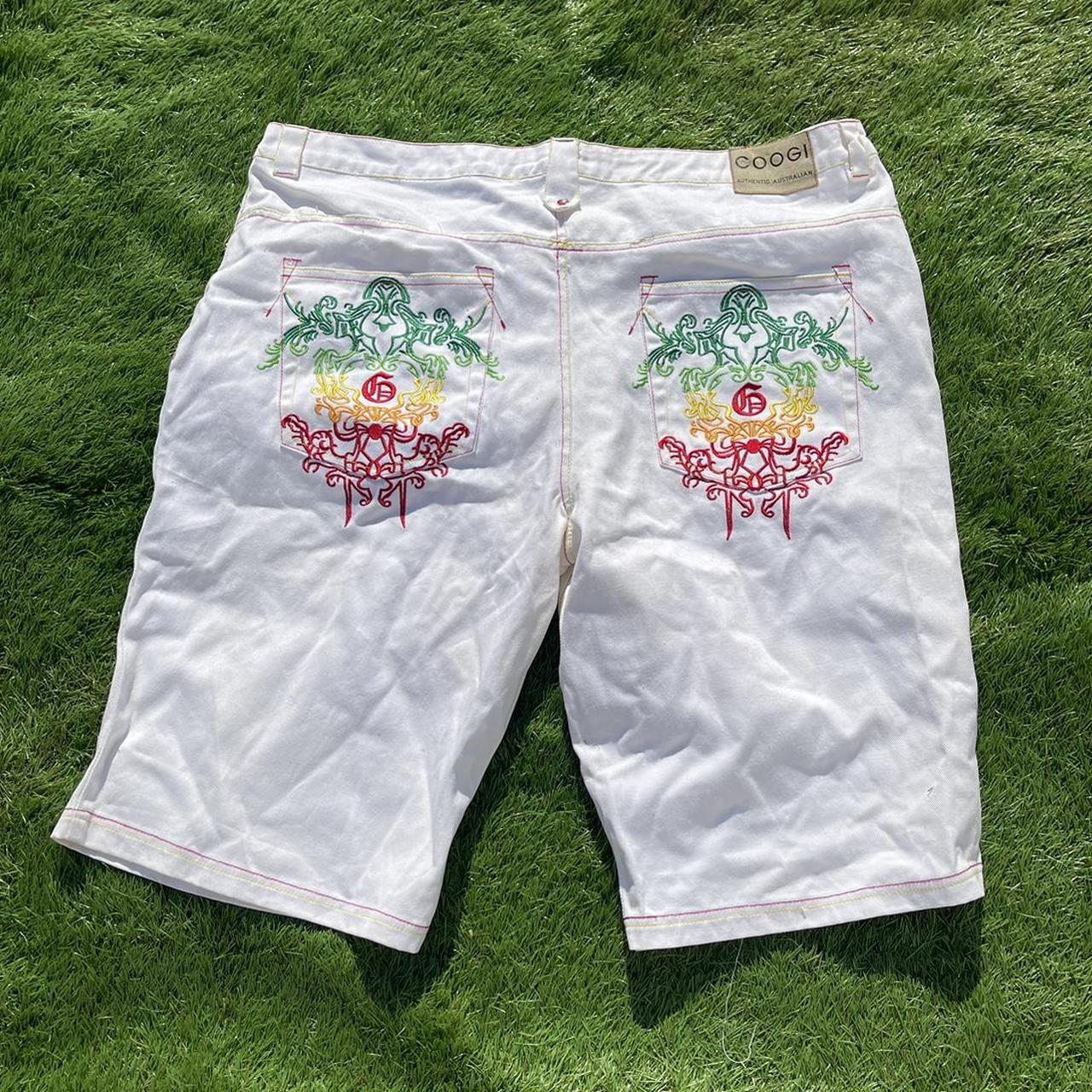 Vintage Baggy Coogi Jean Shorts Waist 44” Length... - Depop