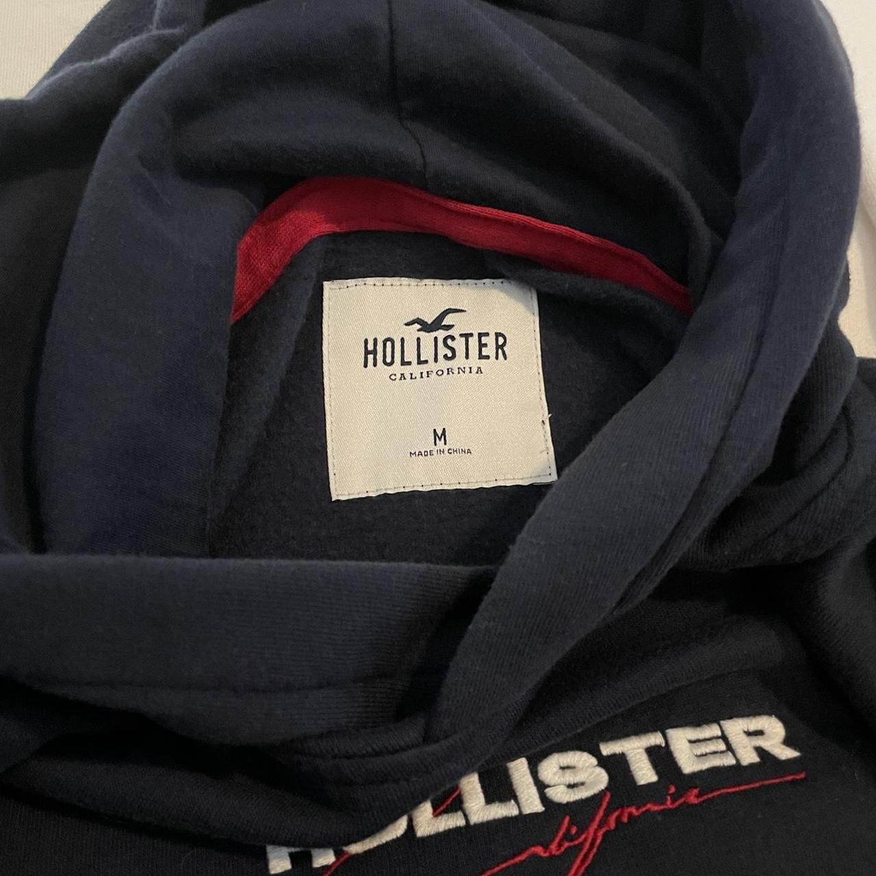 Hollister Co. Men's Red and Blue Hoodie | Depop
