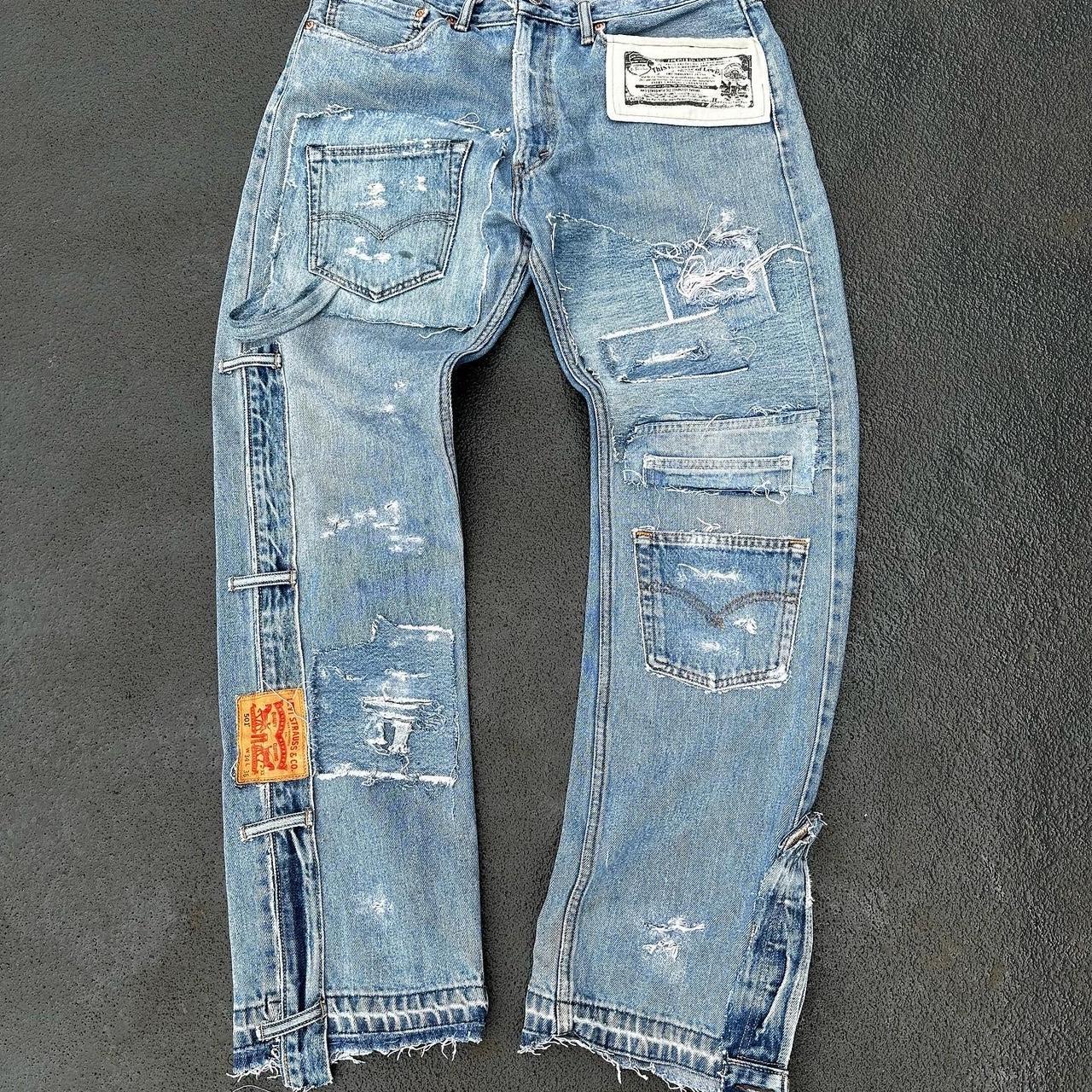 Levi Patchwork Jeans. Custom made to Order. Not for... - Depop