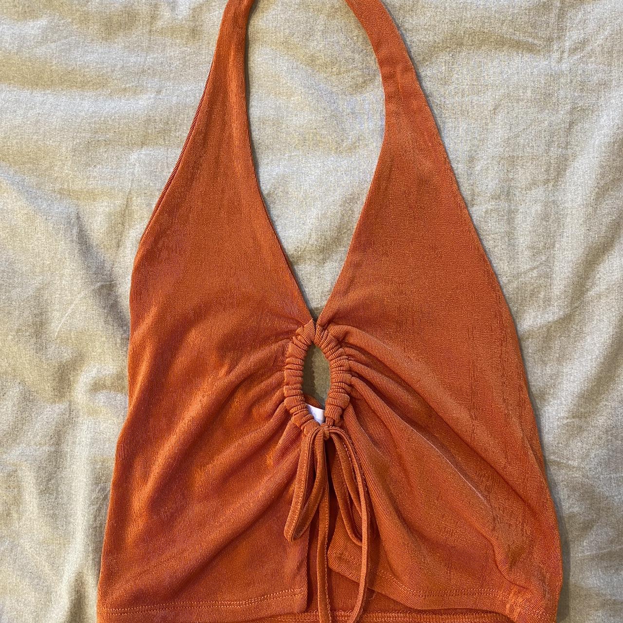 Supre orange halter neck - Depop