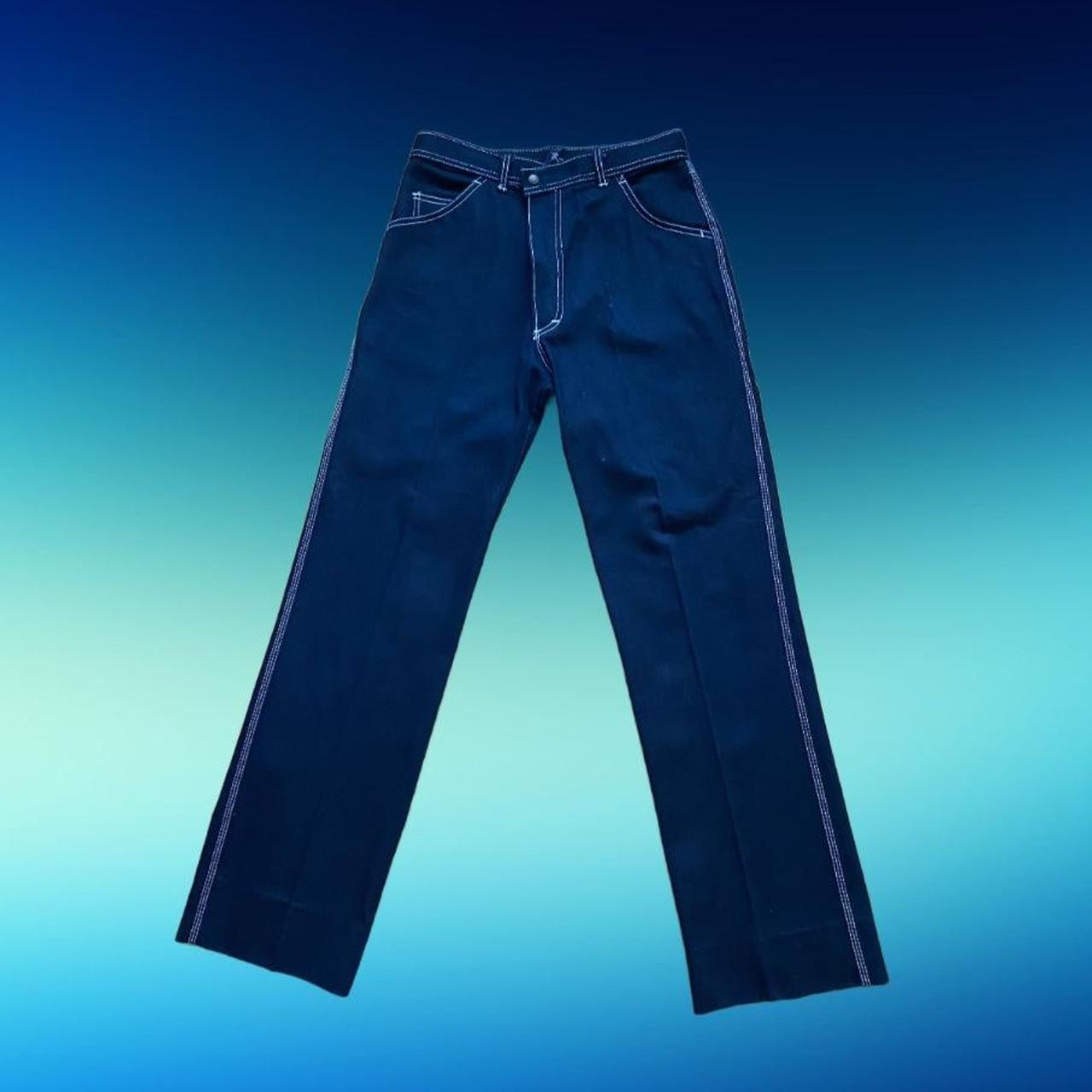 DEADSTOCK insane black denim playboy jeans🐰 third... - Depop