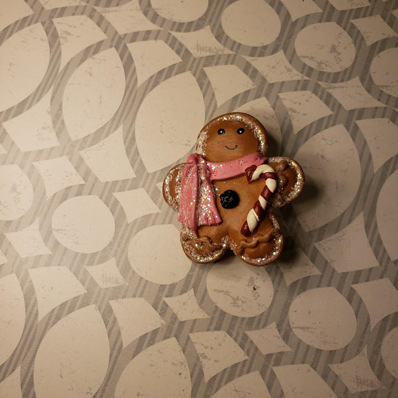 Cute little gingerbread man pin, great for the... - Depop