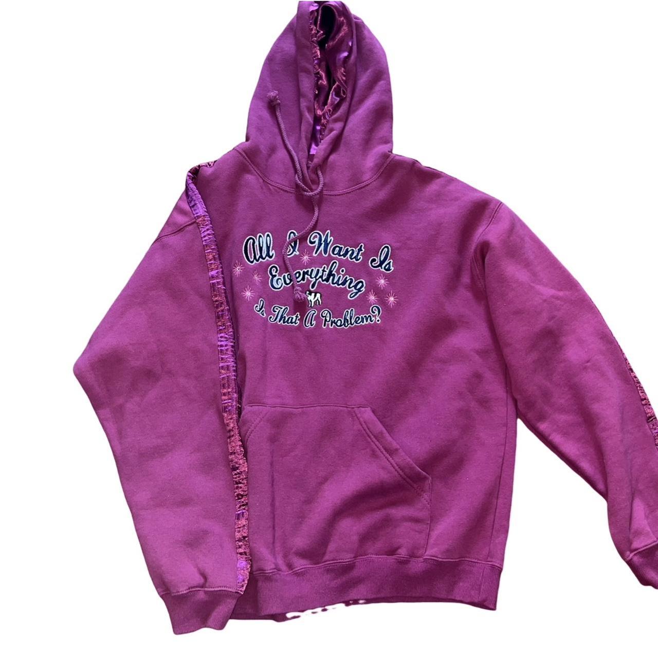 #y2k #magenta #hoodie #vintage #rhinestones Brand:... - Depop