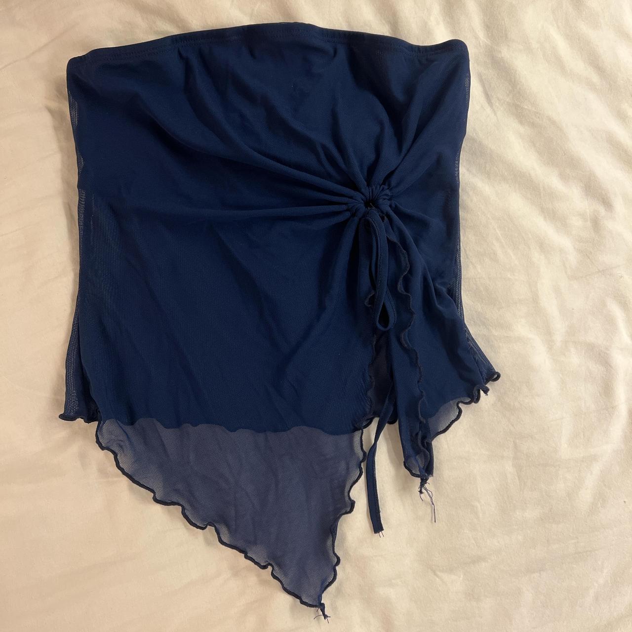 Sheer dark blue SHEIN tube top | Depop