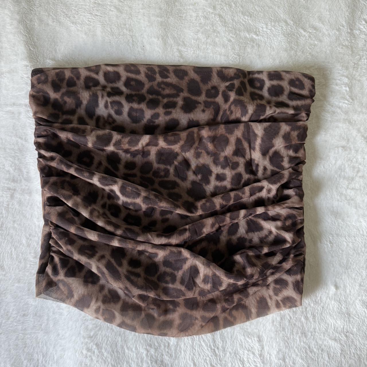 leopard print tube top - never worn | Depop
