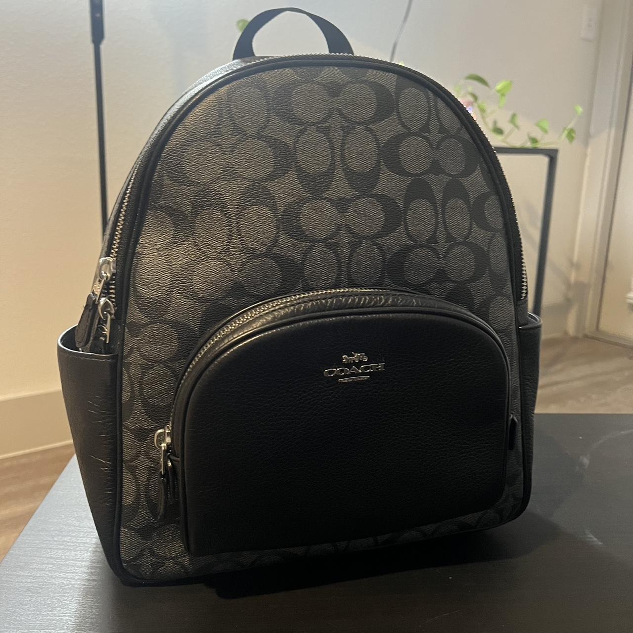 Coach Court Backpack In Signature Canvas Black,... - Depop