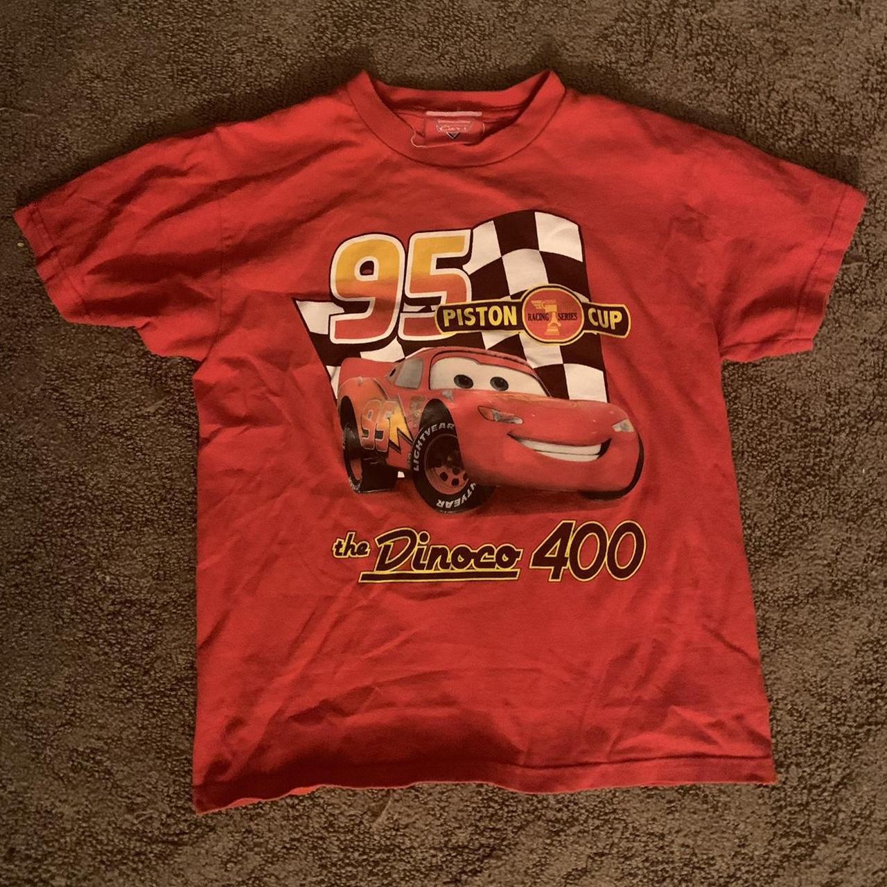 red lightning mcqueen shirt #cars #red #shirts... - Depop