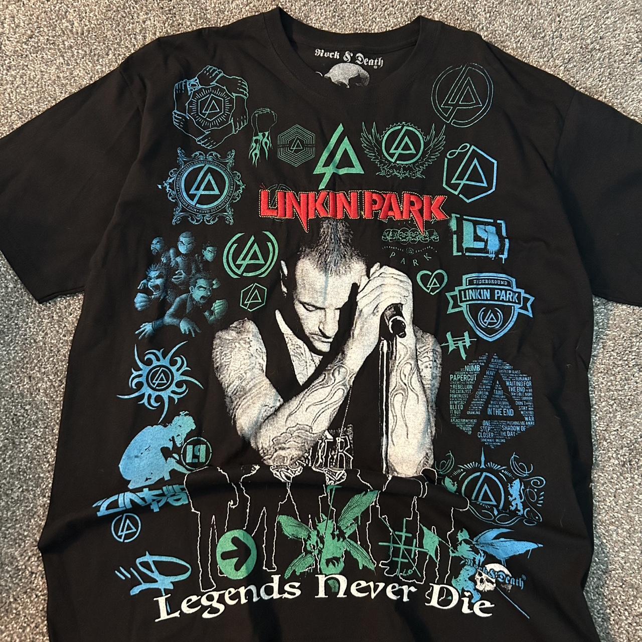 Black and red Linkin Park tee #rocktee #bandtee #band | Depop