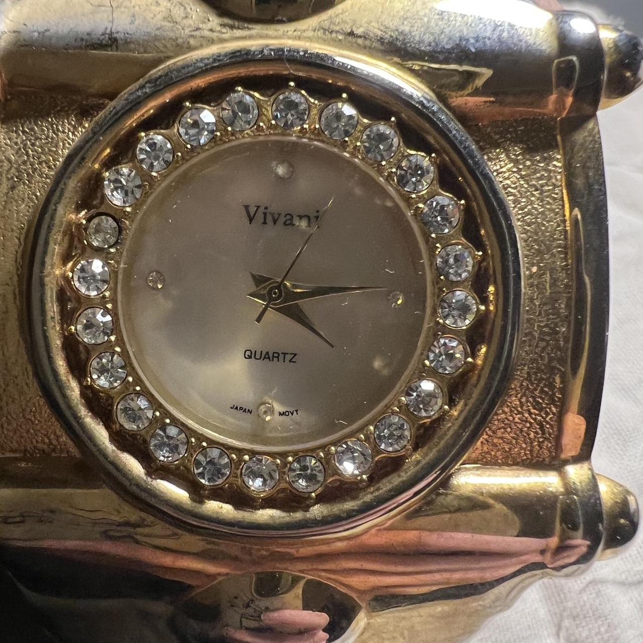 Chunky Vivani gold wrist watch. 8.5 inch wrist... | Depop