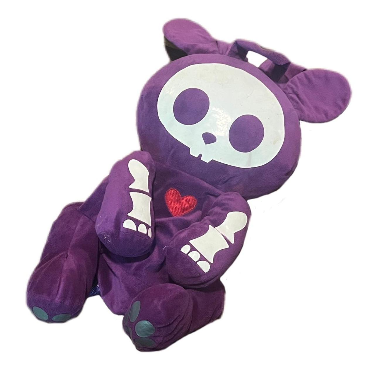rare skelanimals purple plush backpack made around... - Depop