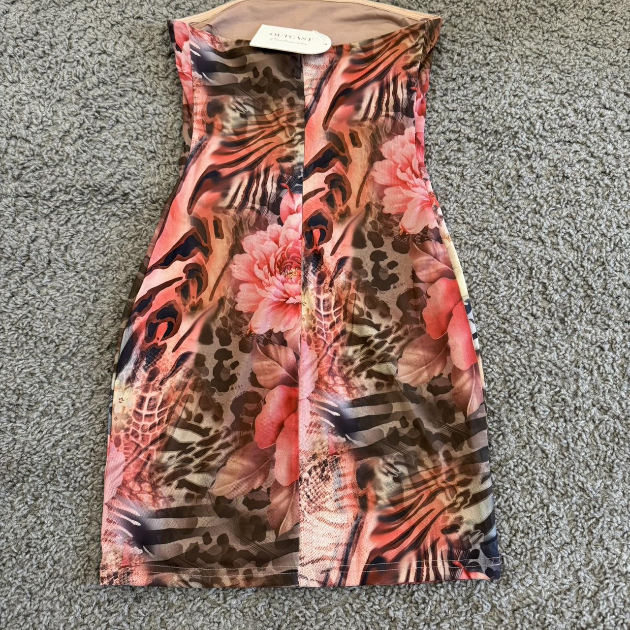 OUTCAST EXCLUSIVE animal print mini dress size xs - Depop