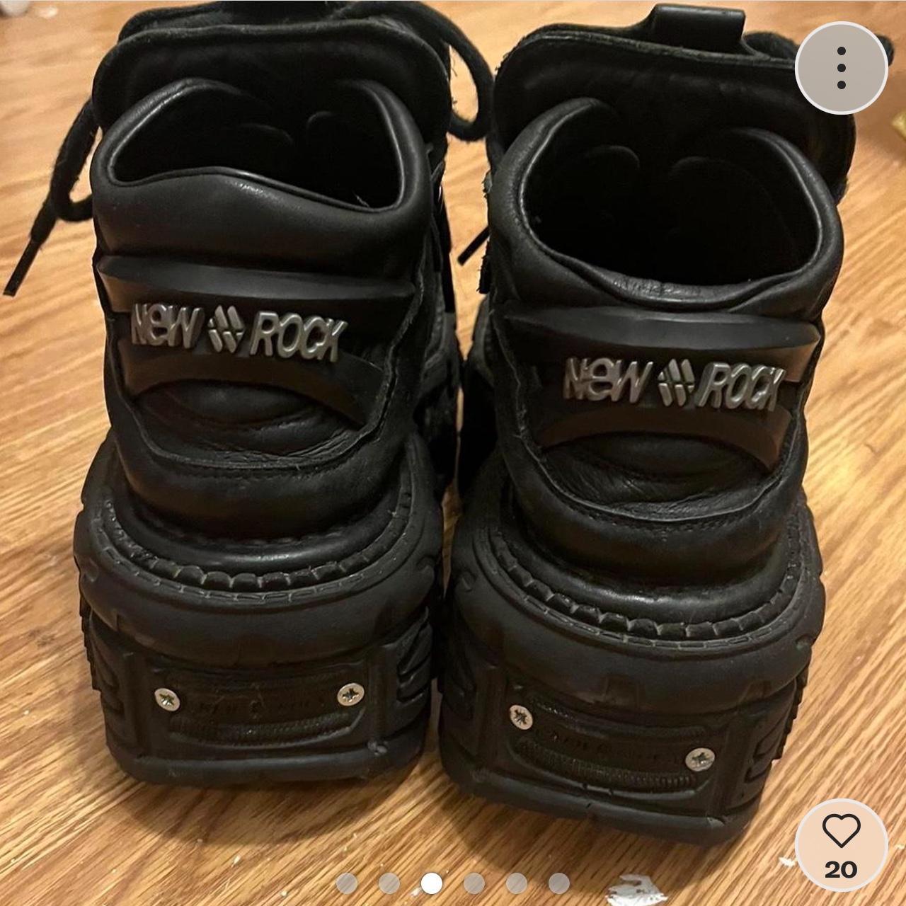 new rock tank 106 platform boots womens size 7... - Depop