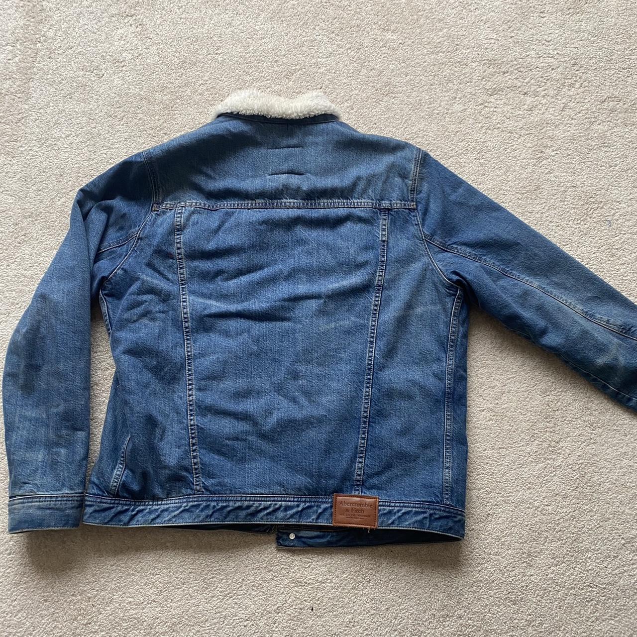 Abercrombie & Fitch jean jacket with sherpa... - Depop