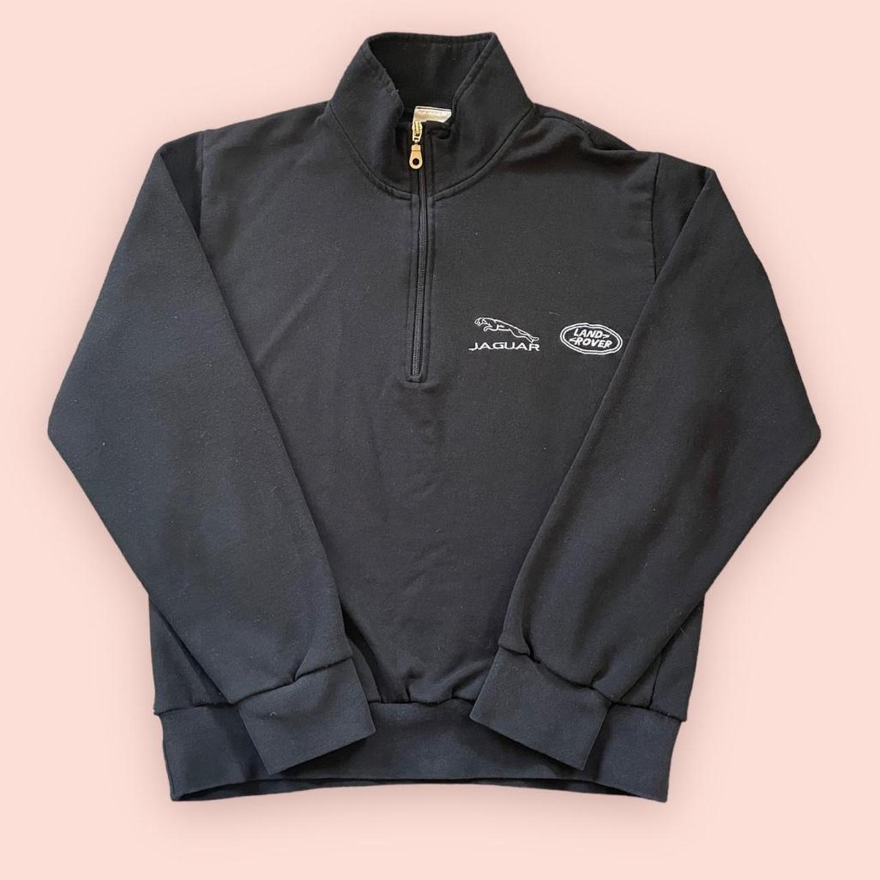 Jaguar Land Rover black 1/4 zip jumper -Size:... - Depop