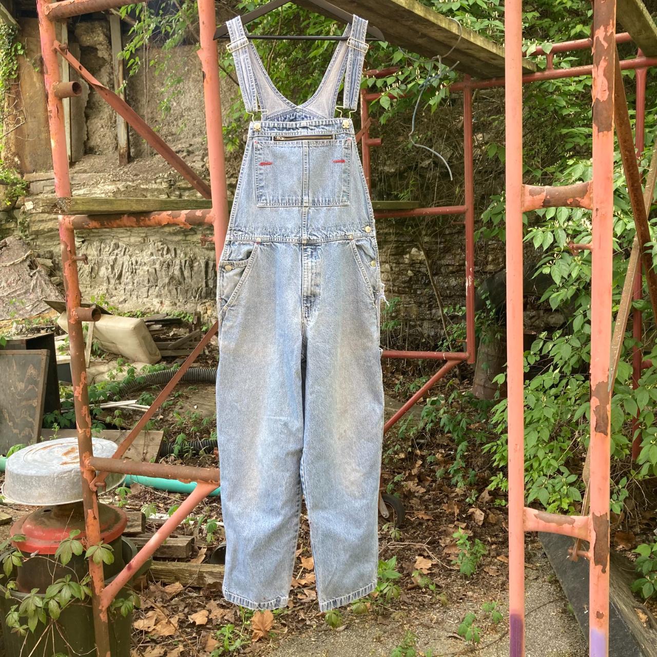 Faded Glory Men's Blue Dungarees-overalls | Depop