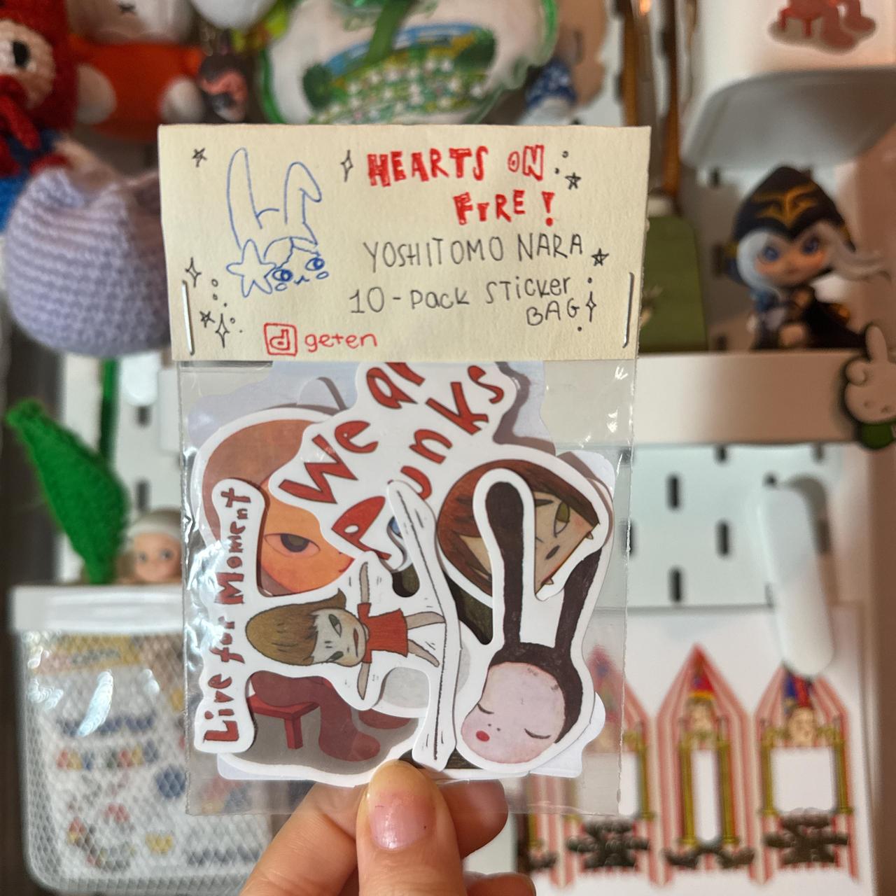 Yoshitomo Nara sticker 10 pack baggie - randomized... | Depop