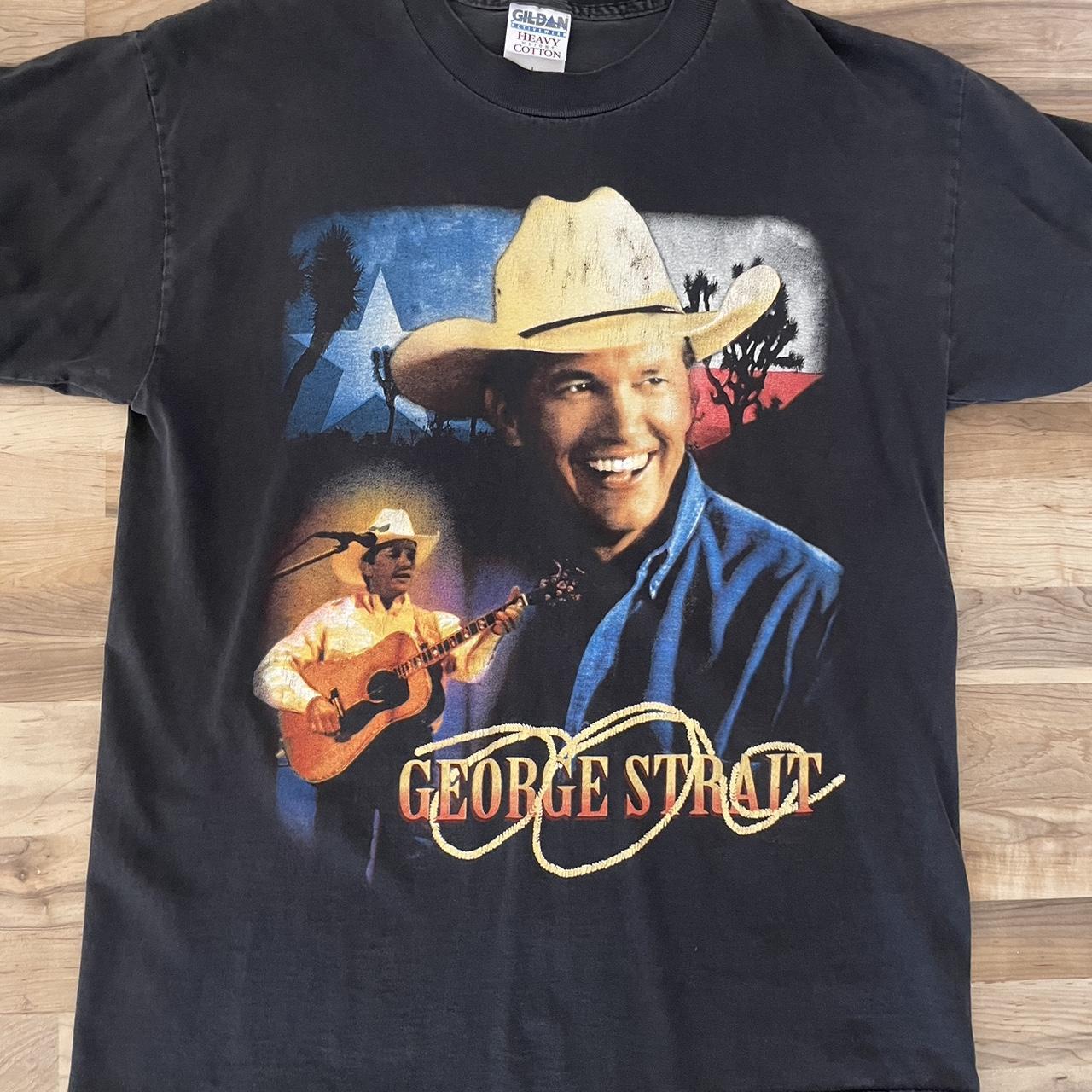 George Strait vintage music tee !! nice faded... - Depop