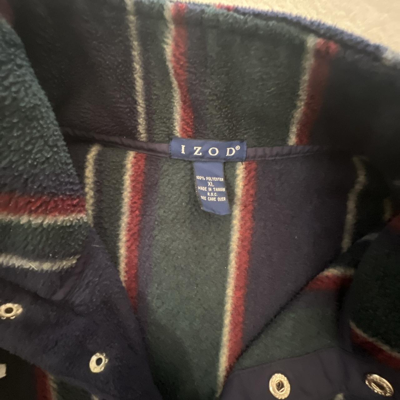 IZOD multi-coloured fleece jacket #fleecelove - Depop