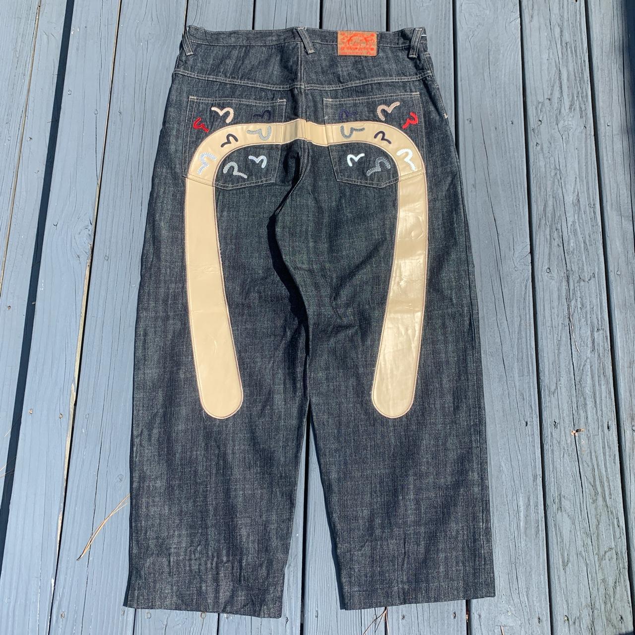 Vintage Evisu Daicock Dark Wash Jeans Size - 38 x... - Depop