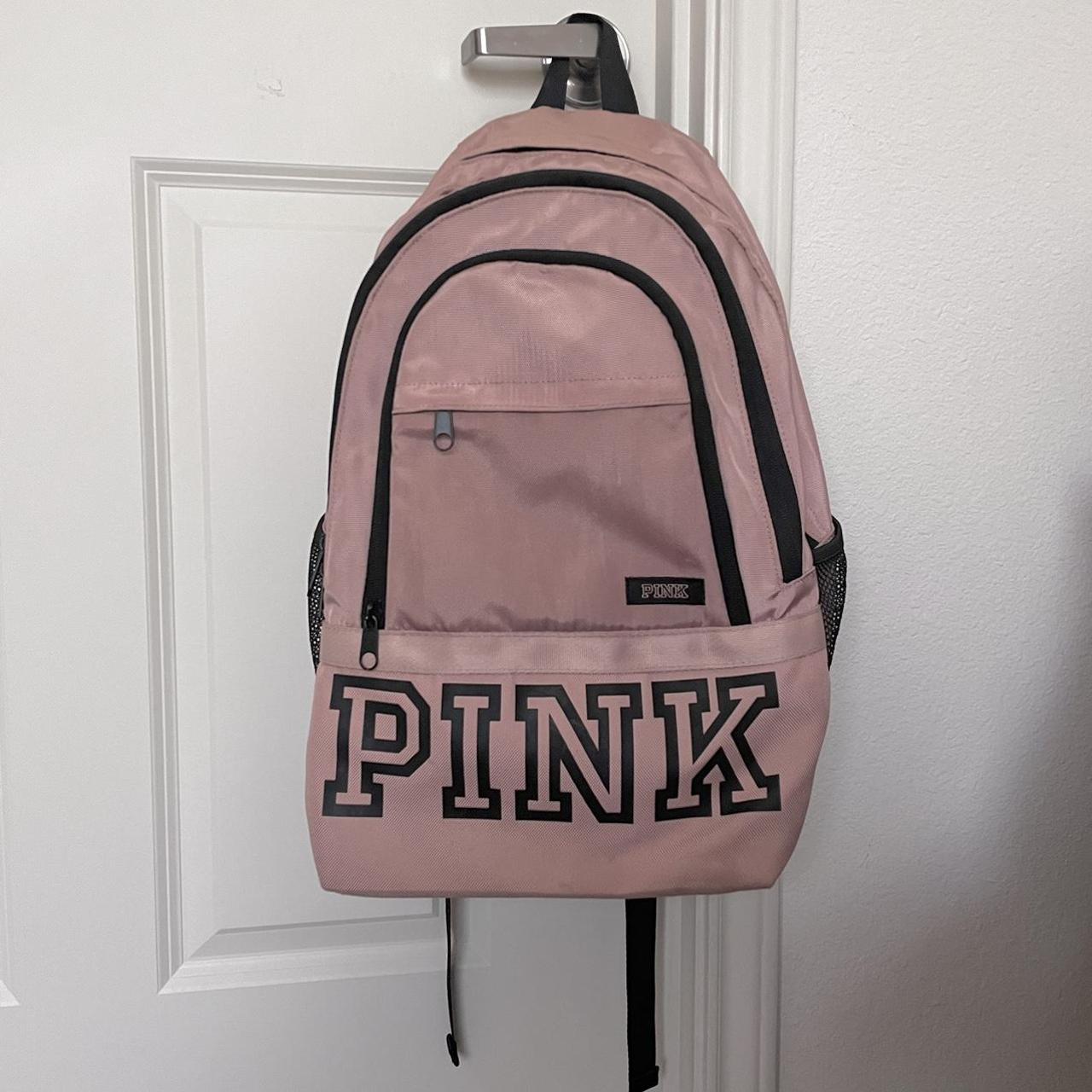 PINK Collegiate Backpack Great used condition!... - Depop