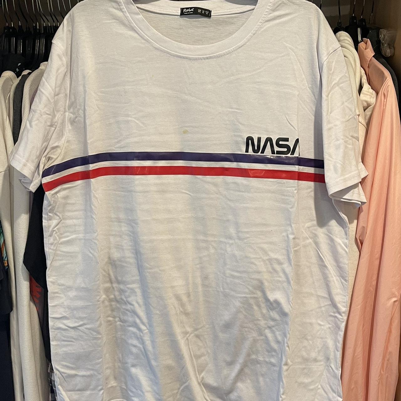 NASA Men's White T-shirt | Depop