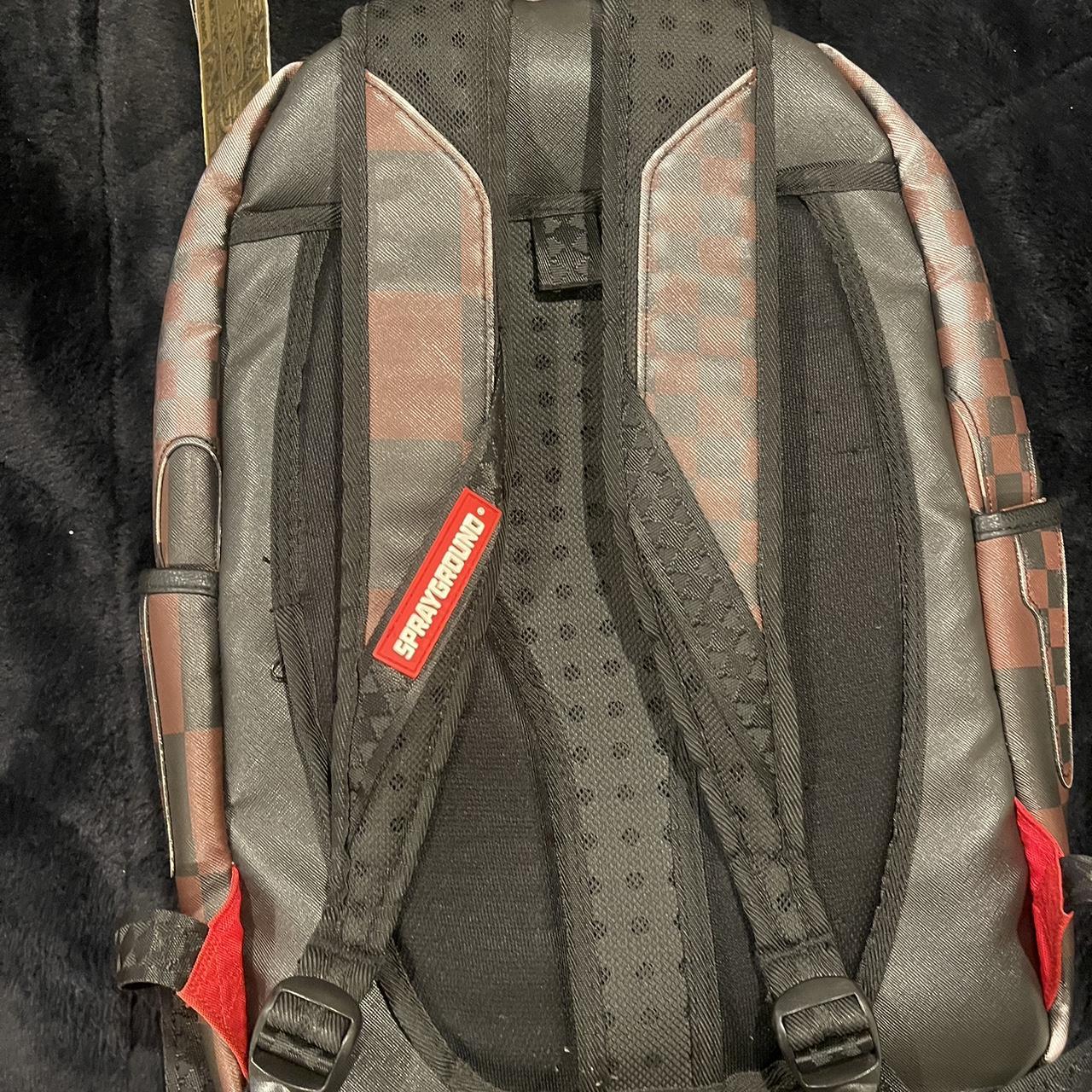 Used Sprayground Louis Vuitton Pattern Backpack... - Depop